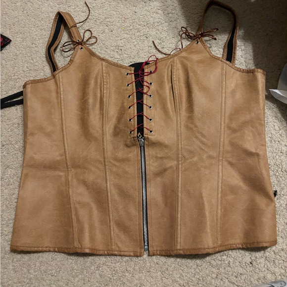 Tops | Brown Corset | Poshmark